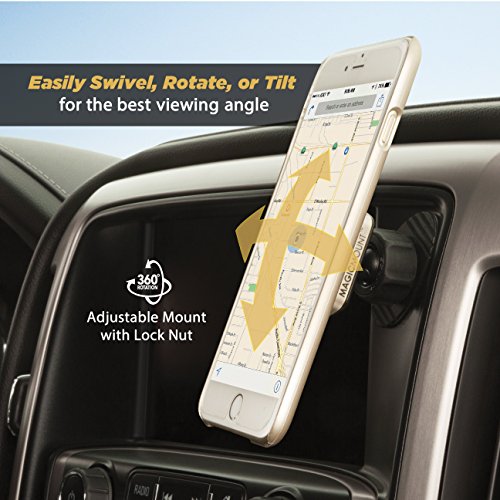 Scosche MPDB MagicMount Pro Magnetic Car Phone Holder Mount - 360 Degree Adjustable Head, Universal with All Devices - Dashboard Mount