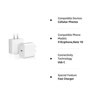 USB C Fast Charger Block【2-Pack】 20W USB C Wall Charger PD 3.0 Power Brick Adapter Compatible with iPhone 13/12/11 Pro Max/Pro/Mini/Xs Max/XR/X, iPad Pro 2020