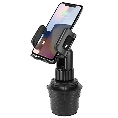 Cellet Car Cup Holder Phone Mount, Phone Holder Mount Cradle Universal Adjustable Compatible for All Smartphones Apple iPhone, Samsung Galaxy Note, LG, Moto Google Pixel