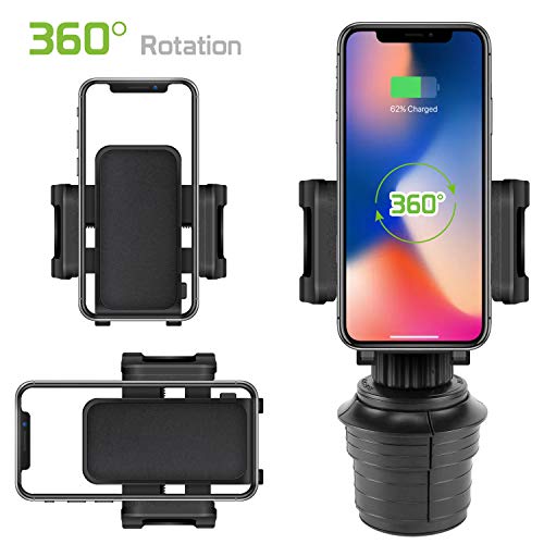 Cellet Car Cup Holder Phone Mount, Phone Holder Mount Cradle Universal Adjustable Compatible for All Smartphones Apple iPhone, Samsung Galaxy Note, LG, Moto Google Pixel