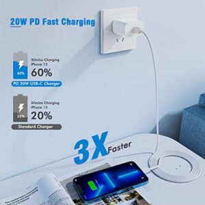 iPhone 14 Charger Block,20W USB C Charger iPhone Fast Charger Plug Type C Wall Charger Durable USB-C Power Delivery Adapter Compatible with iPhone14 Pro/14 Pro Max/14 Plus/13/13 Pro Max/12/12 Pro Max