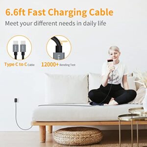 30W PD USB C Fast Charger, Looptimo Fast Charging Power Charger for Google Pixel 7 Pro/7/6a/6 Pro/6/5a/5/4a/4xl/3/3a, Samsung Galaxy S22 5g/Plus/Ultra Android Phones, 6.6ft Type C Rapid Charging Cable