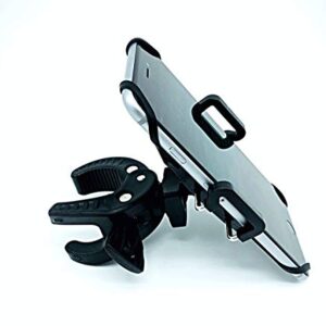 Ampcaddy Phone Holder with Clamp - Universal Cell Mount Holder for Bike, Boat, Car, Golf Cart and Stroller, fits iPhones, Samsung, Google, Motorola, LG, Lenovo Devices 4.1" - 6.2"