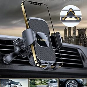 TORRAS Phone Holder for Car [Vertical & Circle Friendly] Universal Stable Car Phone Mount Air Vent Sturdy Hook Automobile Cradle Fits for iPhone 14 13 12 11 pro max Samsung S22 S21 Ultra Smartphone