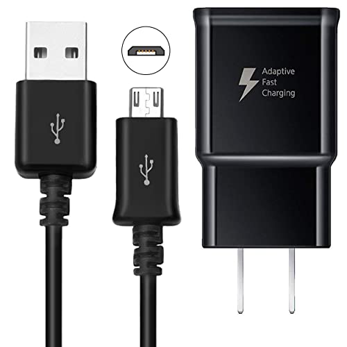 Samsung Adaptive Fast Charging Wall Charger with 5 Feet/1.5 Meter Micro USB 2.0 Cable Kit Set Compatible with Samsung Galaxy S7/S7 E/S6/S6 E/Note5/4 /S4/S3/MP3 and Others