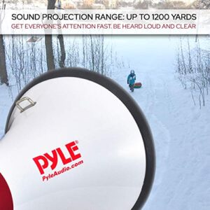 Pyle Portable Megaphone Speaker PA Bullhorn-Built-in Siren, 50W Adjustable Volume Control &1200 Yard Range-Ideal for Any Outdoor Sports,Cheerleading Fans & Coaches or for Safety Drills - PMP52BT