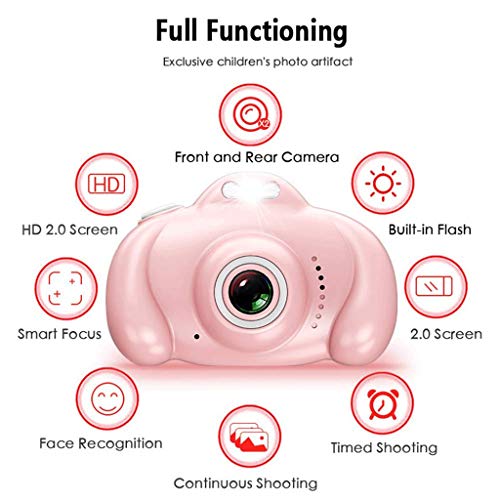 LKYBOA Child Camera -Kids Digital Camera for Girls Age 3-10, Toddler Cameras Mini Cartoon Rechargeable Video Camera with Screen and (Color : Blue)