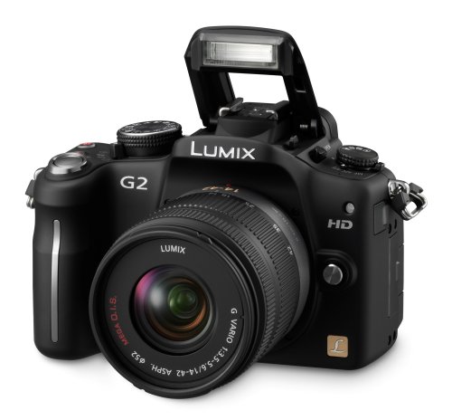 Panasonic Lumix DMC-G2 12.1 MP Live MOS Mirrorless Digital Camera with 3-Inch Touch Screen LCD and 14-42mm Lumix G VARIO f/3.5-5.6 MEGA OIS Lens (Black)