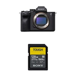 sony alpha 7 iv full-frame mirrorless camera & sony tough-m series sdxc uhs-ii card 128gb