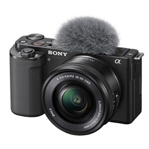 Sony ZV-E10 Mirrorless Camera with 16-50mm Lens, Black with E 55-210mm f/4.5-6.3 OSS E-Mount Lens