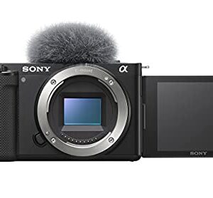 Sony Alpha ZV-E10 - APS-C Interchangeable Lens Mirrorless Vlog Camera - Black (Renewed)