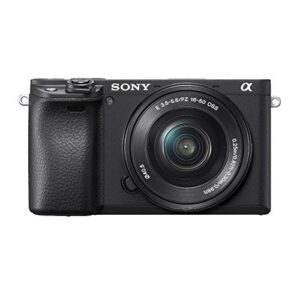 Sony Alpha a6400 Mirrorless Digital Camera with 16-50mm Lens (Black) Bundle with E-Mount Lens (Black), 64GB Memory Card, 32GB Flash Drive, Battery Grip, Rechargeable Battery and Charger (11 Items)