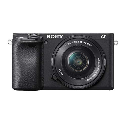 Sony Alpha a6400 Mirrorless Digital Camera with 16-50mm Lens (Black) Bundle with E-Mount Lens (Black), 64GB Memory Card, 32GB Flash Drive, Battery Grip, Rechargeable Battery and Charger (11 Items)