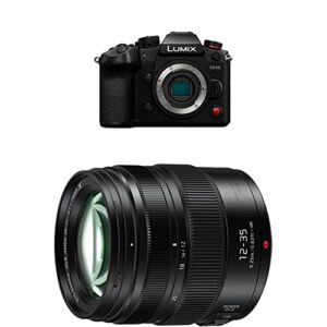 panasonic lumix gh6 mirrorless micro four thirds camera with unlimited c4k/4k 4:2:2 10-bit video recording (dc-gh6body) + g x vario ii 12-35mm f2.8 asph lens (h-hsa12035)