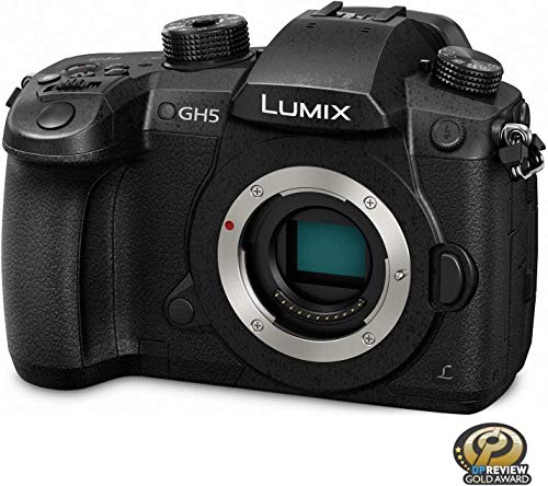 Panasonic LUMIX GH5 4K Digital Camera, 20.3 Megapixel Mirrorless Camera with Digital Live MOS Sensor, 5-Axis Dual I.S. 2.0, 4K 4:2:2 10-Bit Video, Full-Size HDMI Out, 3.2-Inch LCD, DC-GH5 (Black)