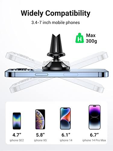 UGREEN Magnetic Phone Holder for Car Strong Magnet Cell Phone Mount Air Vent Compatible with iPhone 14 13 Pro Max Mini, iPhone 12 11 Plus SE XS XR 8 7 Smartphone