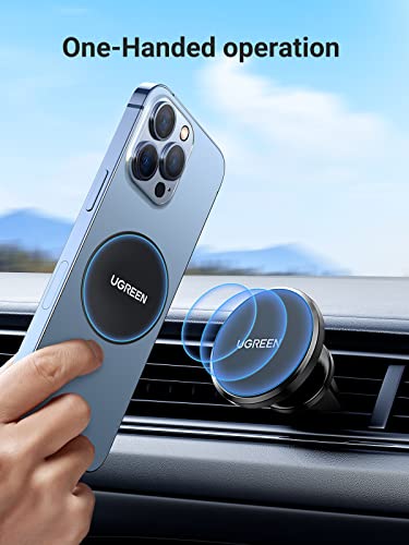 UGREEN Magnetic Phone Holder for Car Strong Magnet Cell Phone Mount Air Vent Compatible with iPhone 14 13 Pro Max Mini, iPhone 12 11 Plus SE XS XR 8 7 Smartphone