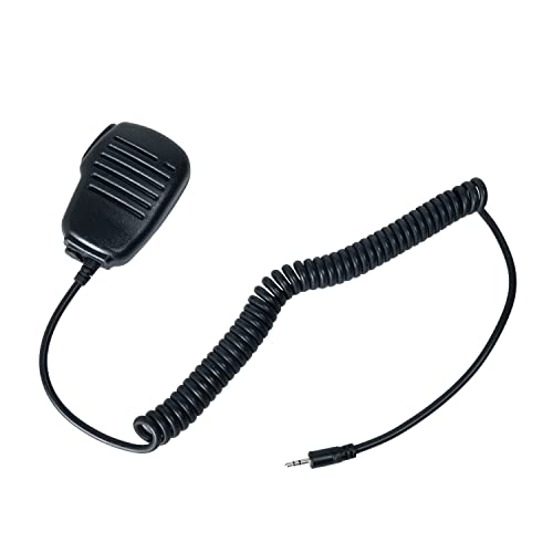 Caroo Cobra Handheld Speaker Mic, 1 Pin 2.5mm Shoulder Microphone with Reinforced Cable for Cobra Talkabout Walkie Talkie Two Way Radio Accessories, 3.5mm Audio Jack, Black