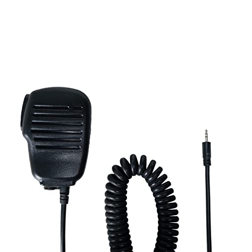 Caroo Cobra Handheld Speaker Mic, 1 Pin 2.5mm Shoulder Microphone with Reinforced Cable for Cobra Talkabout Walkie Talkie Two Way Radio Accessories, 3.5mm Audio Jack, Black