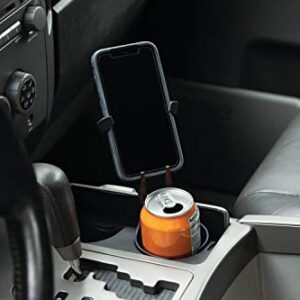 Kuryakyn 6474 Free-Flex Cup and Cell Phone Device Holder: Mounts in Cars, Trucks, Vans, UTVs with Flexible Arms Securing Various Phones/Cases, Black