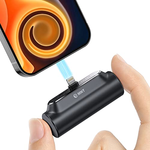 EMNT Mini Portable Charger for iPhone, 6000 mAh Fast Charging 18W PD Ultra-Compact Phone Power Bank, Small External Battery Pack Compatible with iPhone 13/12 Pro Max/11/XS/XR/X/8/7/6s/Plus and More.