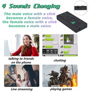 Voice Changer,Portable Mini Voice Changer Device,Voice Disguiser,Handheld Microphone Voice Changer Sound Effects Machine,4 Voice Changes(English Version) for Mobile Phone PC (Upgraded Appearance)…