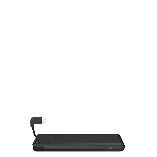 Mophie powerstation Plus USB-C - Universal External Battery with built in Cables (6,000mAh) - Matte Black