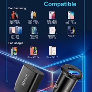 Galaxy S23 S22 S21 Super Fast Charger Type C, 25W PD USB C Wall Charger Fast Charging Block/Car Charger for Samsung Galaxy S23/S23 Ultra/S23+/S22/S21/S20/Plus/5G/FE, Note 20/10, 2X 3FT USB-C Cable