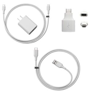 Google Official Pixel Charger for Pixel 3 and all Pixel Phones, Android Charger Cable Bundle with Fast Charging Google 18w Wall Charger - Charges any USB-C Phone (4 Items)