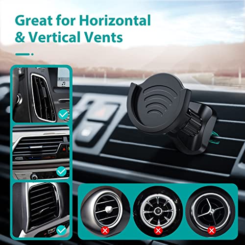 pop-tech Air Vent Phone Mount for Socket Grips, [Upgraded Clip] Universal Car Phone Holder Cradle for Swappable Collapsible Grip with Adjustable 360°Rotation Compatible with iPhone & Samgsung Galaxy