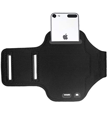 i2 Gear Running Exercise Armband for iPod Touch 7th, 6th and 5th Generation MP3 Players and Phones with Reflective Border and Key Holder (Black)