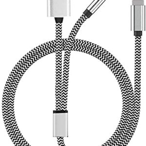 [Apple MFi Certified]2 in 1 Audio Charging Cable Compatible with iPhone,Lightning to 3.5mm Aux Cord Audio Jack Works with Car Stereo Speaker Headphone Car Charger Support iPhone 12/11/11 Pro/XS/XR/8/7