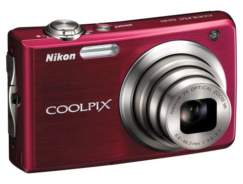 Nikon Coolpix S630 12MP Digital Camera with 7x Optical Vibration Reduction (VR) Zoom and 2.7 inch LCD (Ruby Red)