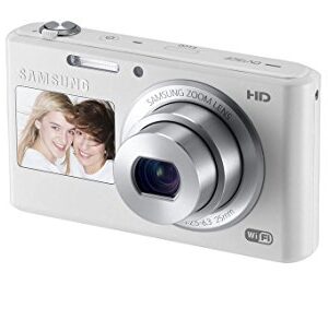 Samsung DV150F 16.2MP Smart WiFi Digital Camera with 5x Optical Zoom and 2.7" main and 1.48" front Dual LCD Screens (White)