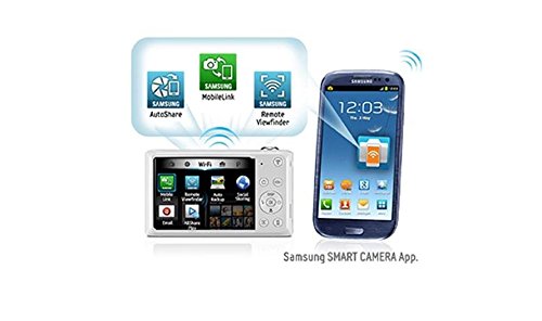 Samsung DV150F 16.2MP Smart WiFi Digital Camera with 5x Optical Zoom and 2.7" main and 1.48" front Dual LCD Screens (White)