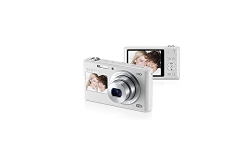 Samsung DV150F 16.2MP Smart WiFi Digital Camera with 5x Optical Zoom and 2.7" main and 1.48" front Dual LCD Screens (White)