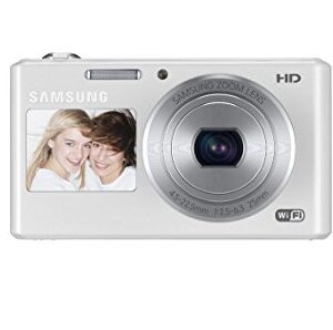 Samsung DV150F 16.2MP Smart WiFi Digital Camera with 5x Optical Zoom and 2.7" main and 1.48" front Dual LCD Screens (White)