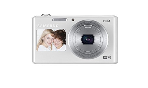 Samsung DV150F 16.2MP Smart WiFi Digital Camera with 5x Optical Zoom and 2.7" main and 1.48" front Dual LCD Screens (White)