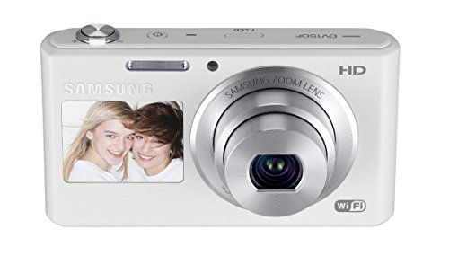 Samsung DV150F 16.2MP Smart WiFi Digital Camera with 5x Optical Zoom and 2.7" main and 1.48" front Dual LCD Screens (White)