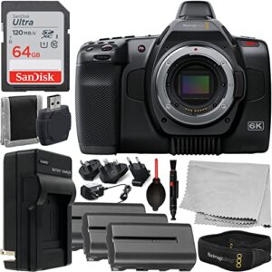 wholesale photo ultimaxx essential accessory bundle with blackmagic design pocket cinema camera 6k g2. includes: 64 ultra memory card + 2x seller replacement batteries + cleaning essentials + more.