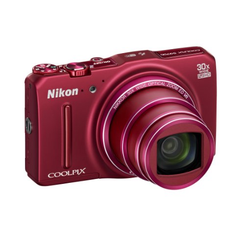 Nikon COOLPIX S9700 16.0 MP Wi-Fi Digital Camera with 30x Zoom NIKKOR Lens, GPS, and Full HD 1080p Video (Red)