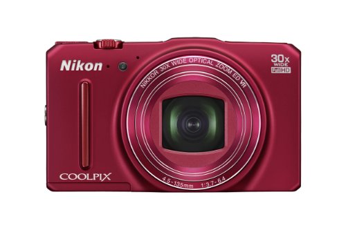 Nikon COOLPIX S9700 16.0 MP Wi-Fi Digital Camera with 30x Zoom NIKKOR Lens, GPS, and Full HD 1080p Video (Red)