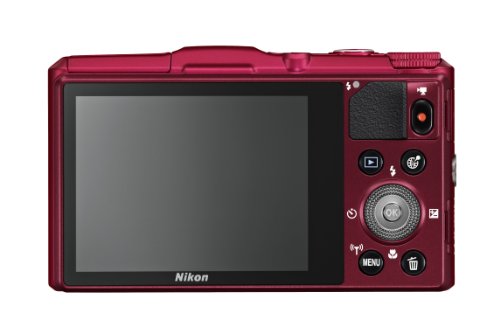 Nikon COOLPIX S9700 16.0 MP Wi-Fi Digital Camera with 30x Zoom NIKKOR Lens, GPS, and Full HD 1080p Video (Red)