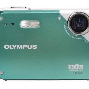 Olympus X-560WP - Digital camera - compact - 10.0 Mpix - optical zoom: 3 x - supported memory: xD, microSD - green