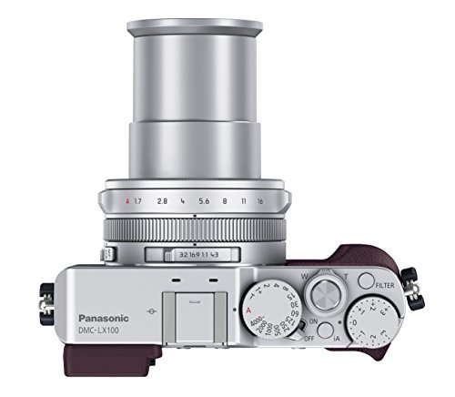 Panasonic Lumix DMC-LX100 Digital Camera, 12.8MP, 3.0-Inch Display, 24-75mm Leica DC Vario-Summilux f/1.7-2.8 Lens, 4K Ultra HD Video, HDMI/USB, Wi-Fi, NFC (Silver)