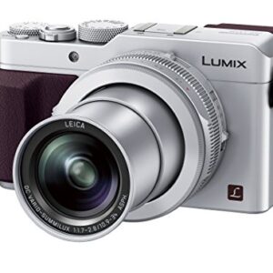 Panasonic Lumix DMC-LX100 Digital Camera, 12.8MP, 3.0-Inch Display, 24-75mm Leica DC Vario-Summilux f/1.7-2.8 Lens, 4K Ultra HD Video, HDMI/USB, Wi-Fi, NFC (Silver)