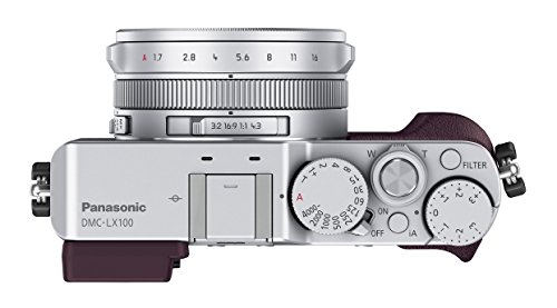 Panasonic Lumix DMC-LX100 Digital Camera, 12.8MP, 3.0-Inch Display, 24-75mm Leica DC Vario-Summilux f/1.7-2.8 Lens, 4K Ultra HD Video, HDMI/USB, Wi-Fi, NFC (Silver)