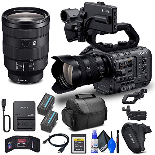 Sony FX6 Digital Cinema Camera Kit with 24-105mm Lens (ILME-FX6VK) + Sony 80GB Cfexpress Card + BP-U35 Battery + Pro Case + Deluxe Cleaning Set + HDMI Cable + Memory Card Wallet + More (Renewed)