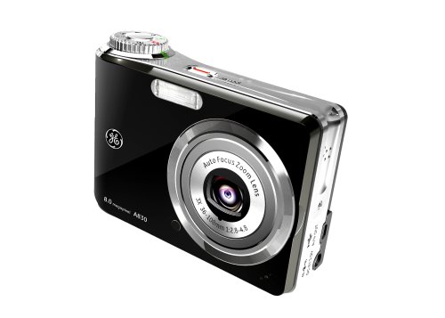 GE A830 8MP Digital Camera with 3x Optical Zoom (Black)