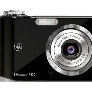 GE A830 8MP Digital Camera with 3x Optical Zoom (Black)